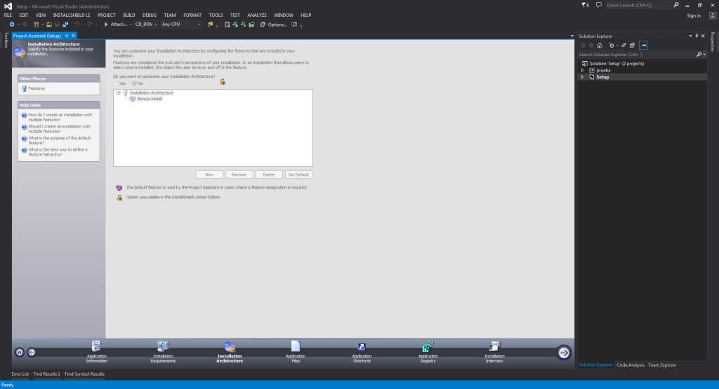 Programarfacil -InstallShield Limited Edition para Visual Studio