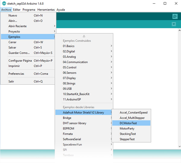 Adafruit Motor Shield, controlar motores con Arduino