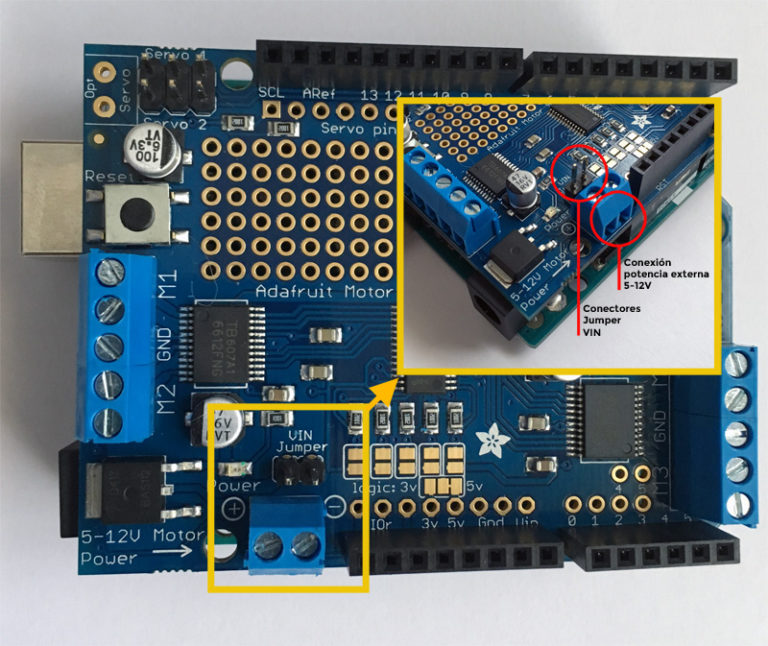 Adafruit Motor Shield, controlar motores con Arduino
