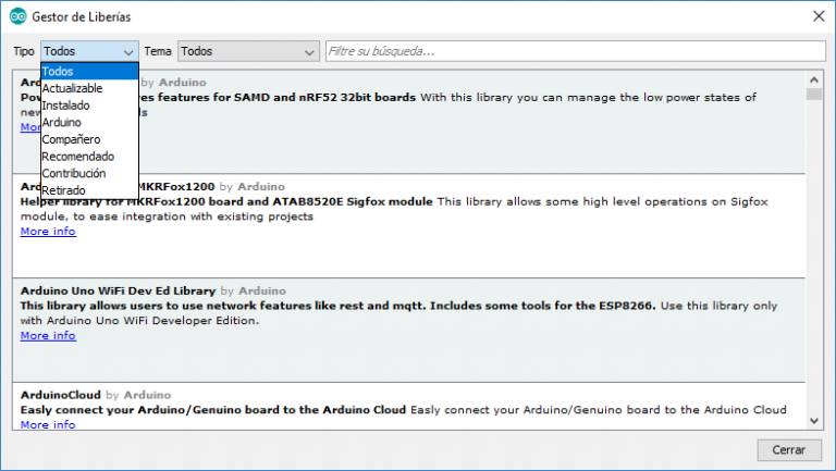 Como instalar una librería de Arduino en el entorno de desarrollo oficial
