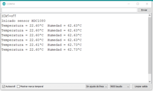 HDC1080 Arduino y ESP8266 sensor de temperatura y humedad