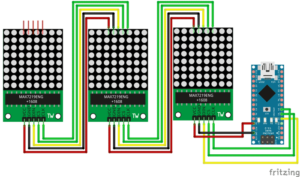 Matriz de LED 8x8 con Arduino y driver MAX7219