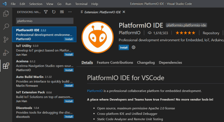 Como instalar y usar PlatformIO IDE
