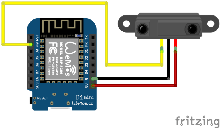 Sharp IR GP2Y0A21YK0F ESPHome